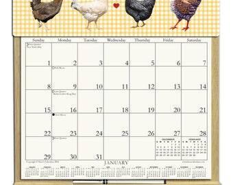 Chicken calendar | Etsy
