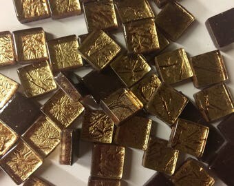 Bronze mosaic tiles | Etsy