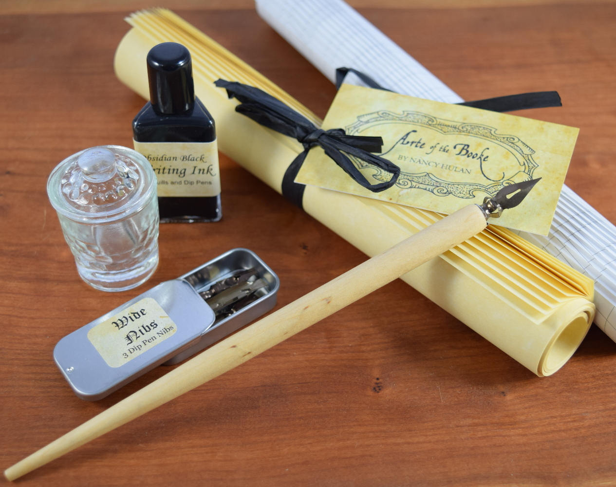 Basic Calligraphy Starter Kit with Dip Pen Nibs Ink