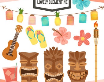 Luau party clipart | Etsy