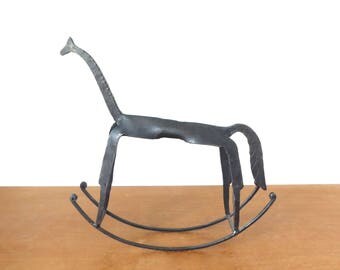 Metal rocking horse | Etsy