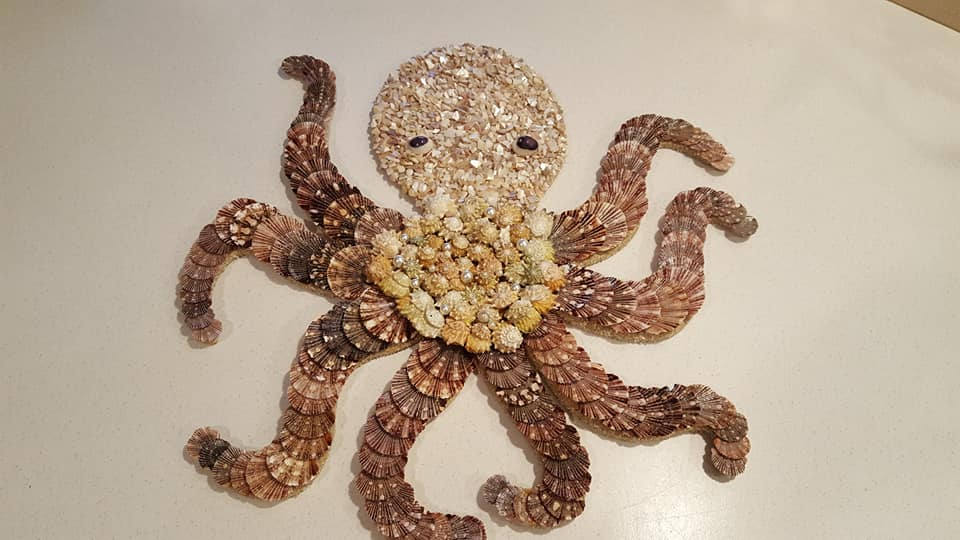Seashell Octopus Octopus Wall Decor Sea life Decor