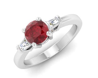 Ruby engagement ring | Etsy