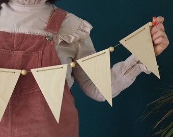 Wooden bunting | Etsy