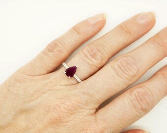 Unique ruby ring | Etsy