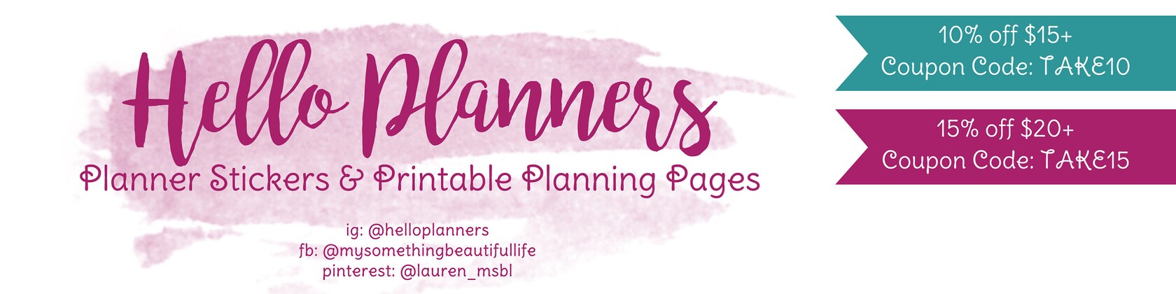 Printable Planners & Planner Stickers by HelloPlanners on Etsy