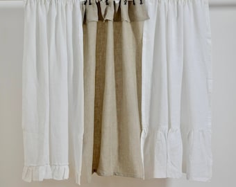 Linen cafe curtains | Etsy