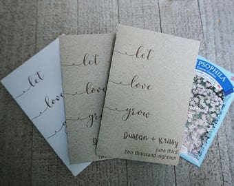 DIY Custom Seed Packets Custom Envelope Kraft Personalized