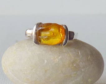 Amber ring | Etsy
