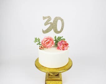 30 cake topper | Etsy