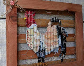 Rooster wall decor | Etsy