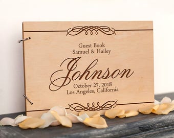 Rustic guest book | Etsy