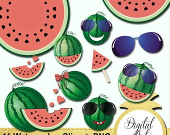 Watermelon clip art | Etsy
