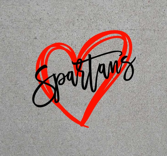 Spartans Heart SVG