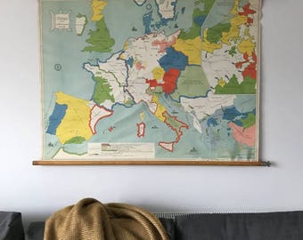 Vintage pull down map | Etsy
