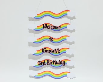 Rainbow welcome sign | Etsy