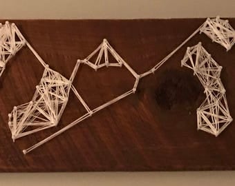 Mountain string art | Etsy