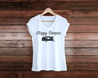 Happy camper shirt | Etsy