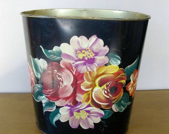 Vintage trash can | Etsy