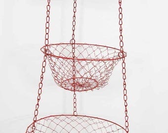 Wire hanging baskets | Etsy