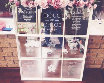 Seating chart frame | Etsy