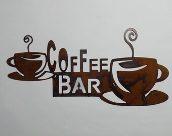 Metal coffee sign | Etsy
