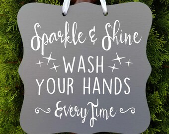 Wash your hands sign | Etsy