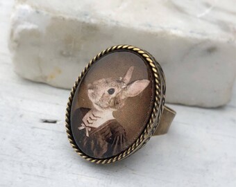Rabbit ring | Etsy