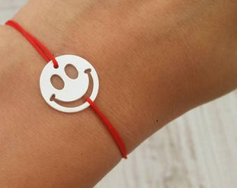 Smiley Face Bracelet Smiley Face String Bracelet Smiley Face