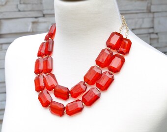 Big bead necklace | Etsy