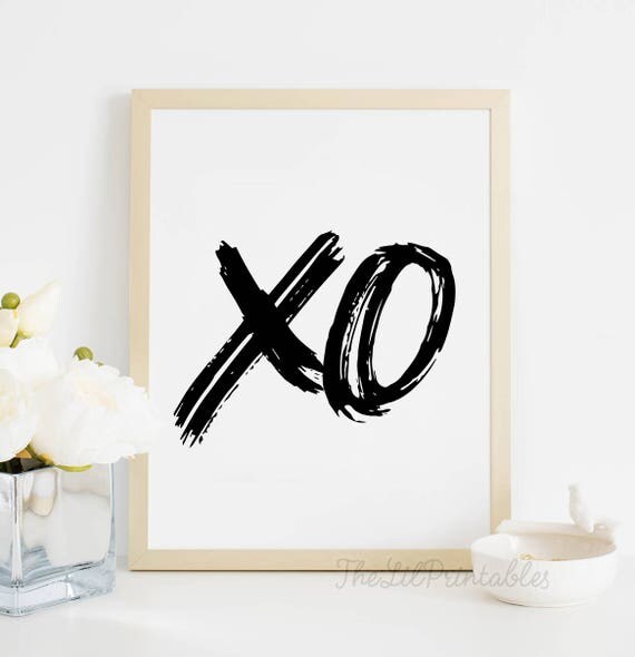 XO Printable Typography Printable Beauty Room Decor Teen