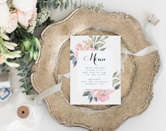 Rustic menu cards | Etsy