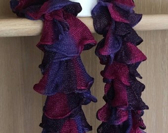 Ribbon yarn scarf | Etsy