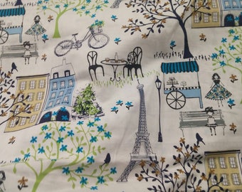 Paris fabric | Etsy