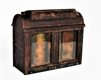 Vintage metal bank | Etsy