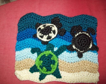 Sea turtle blanket | Etsy