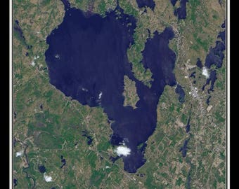 Sebago lake map | Etsy