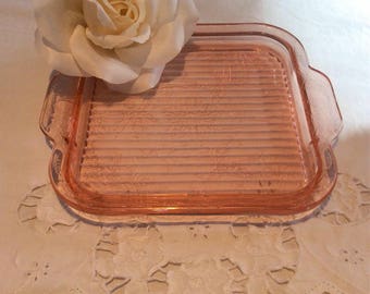 Pink glass tray | Etsy