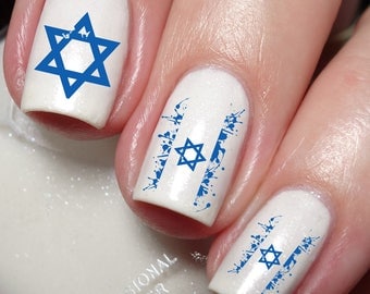 Star of david nails | Etsy