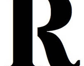 Letter r stencil | Etsy