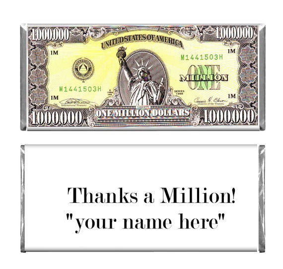 Thanks a Million Dollar Bill Custom 1.55 oz Standard Size