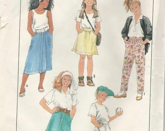 Butterick Pattern 3742 for Girls' Midriff Top Shorts