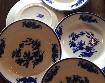 Ridgway England Edgewater Flo Blue Plate and Bowl
