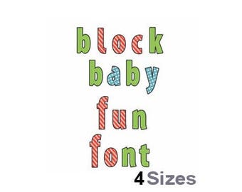 Baby blocks font | Etsy
