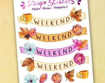 Weekend stickers | Etsy