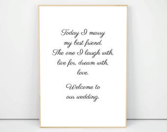 Elegant wedding sign | Etsy