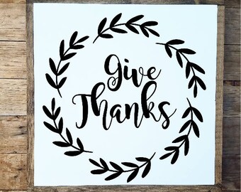 Give thanks sign | Etsy