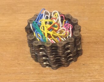 Bicycle made from recycled bike chain.you know you want one.