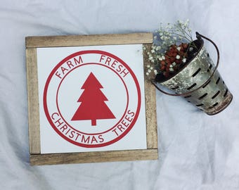 Christmas tree sign | Etsy