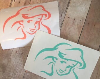 Little mermaid decal | Etsy